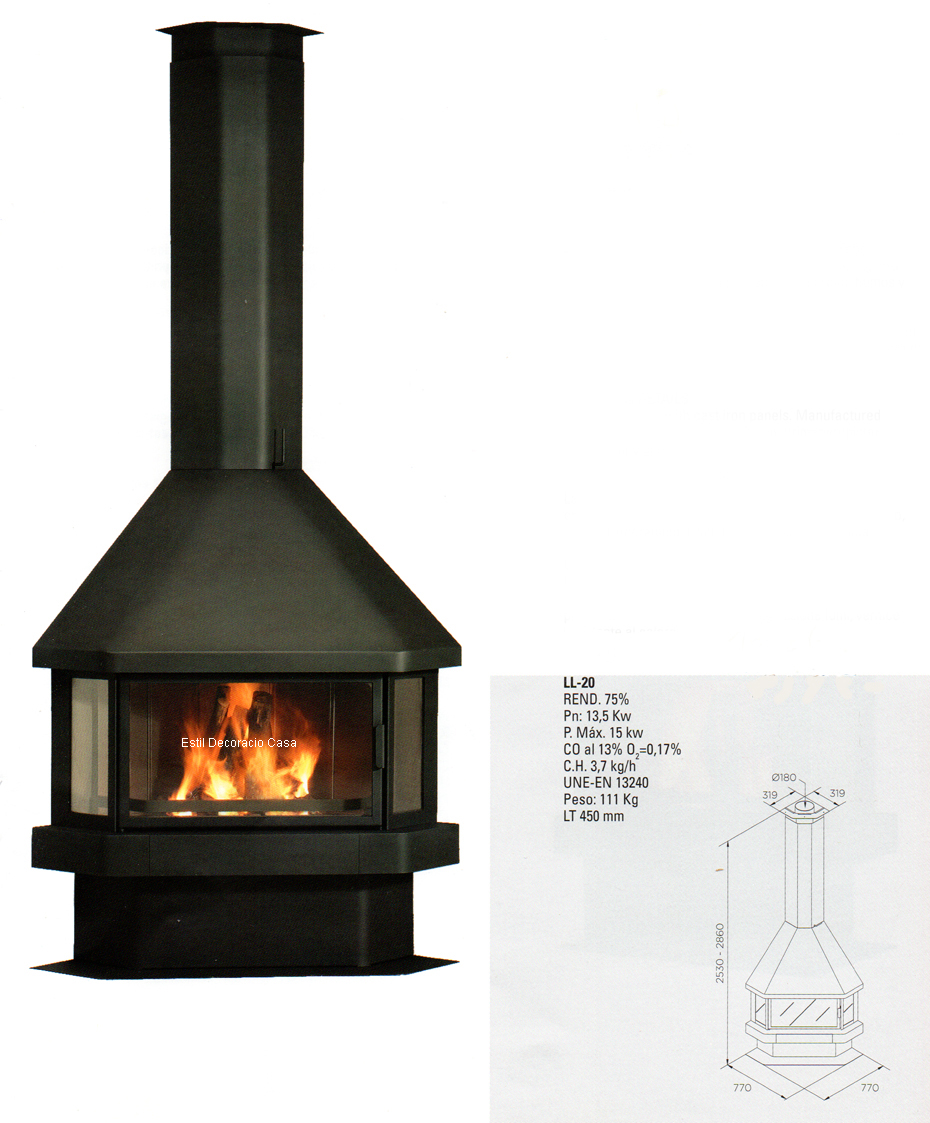 Cheminée en angle idéale pour une installation dans un conduit de ...